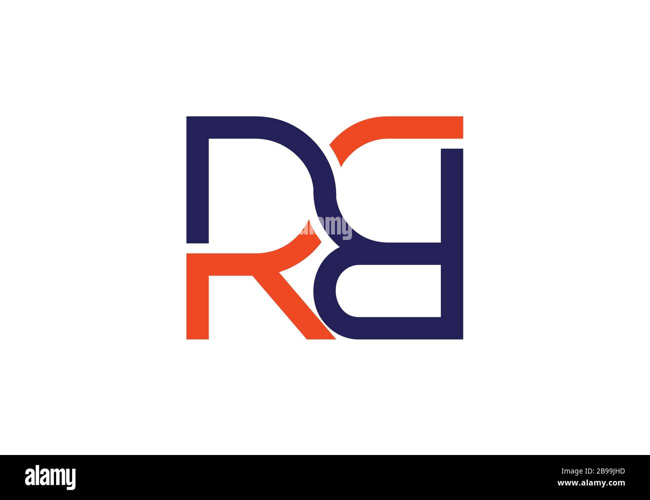 R B, RB Initial Letter Logo design vector template, Graphic Alphabet ...