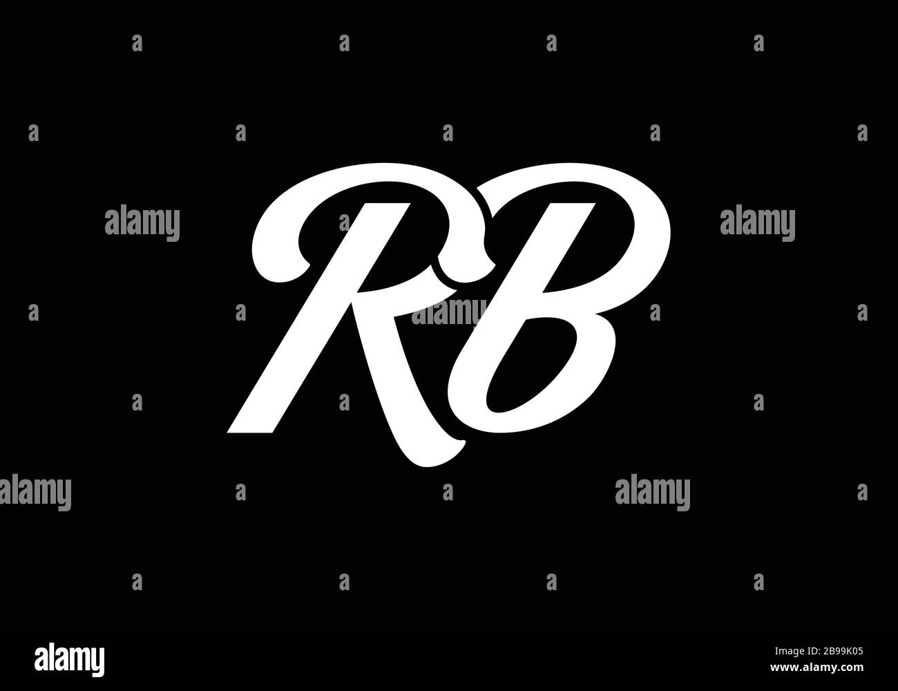 R B, RB Initial Letter Logo design vector template, Graphic Alphabet ...