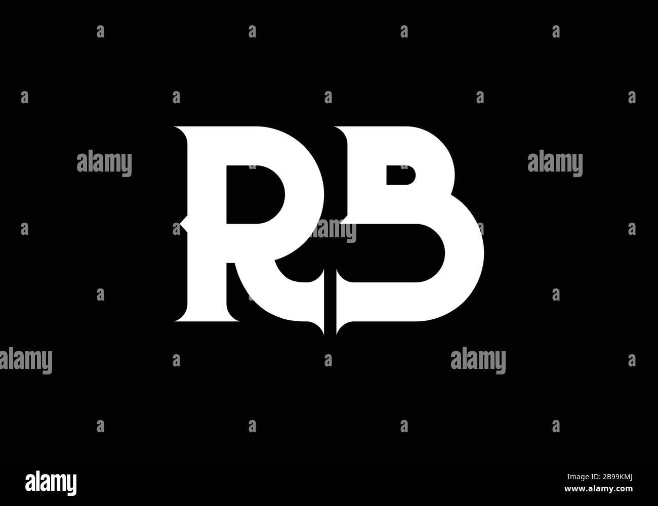 R B, RB Initial Letter Logo design vector template, Graphic Alphabet ...