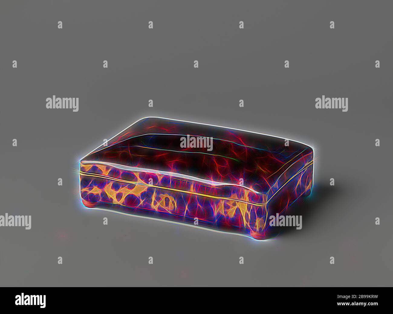 Spoon box, Turtle spoon box, rectangular, corrugated front and back ...