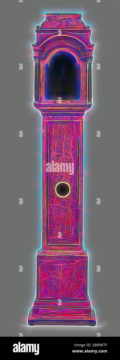 Standing clock. The timepiece is missing, standing clock glued with ...