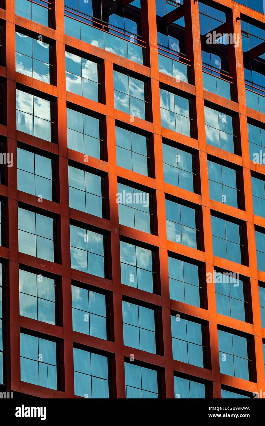 Modern highrise office buildings in the heart of Mexico City, Mexico ...