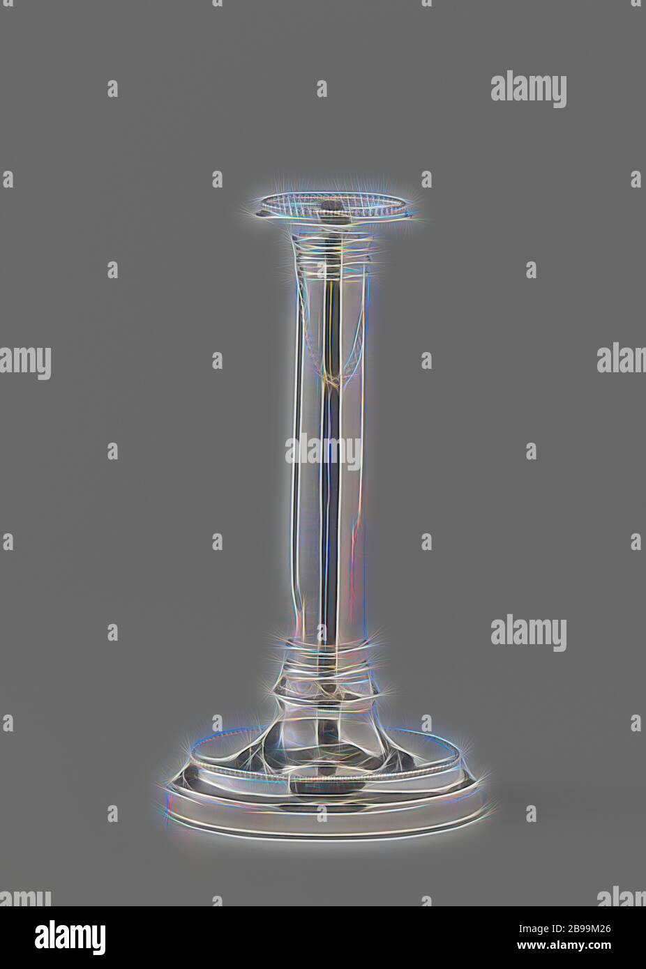 Candlestick, Oval candlestick of silver. The foot and the fat trap ...