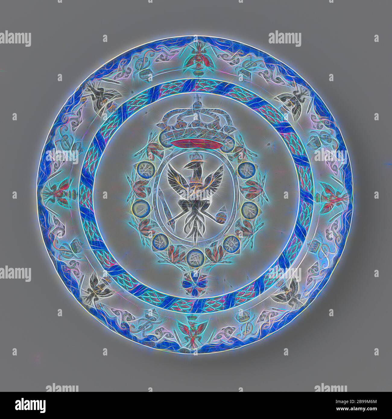 Three plates with the coats of arms of European noblemen Plate with the ...