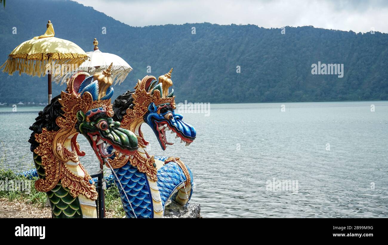 Beautiful view of Hindu temples by the lake Stock Photo - Alamy