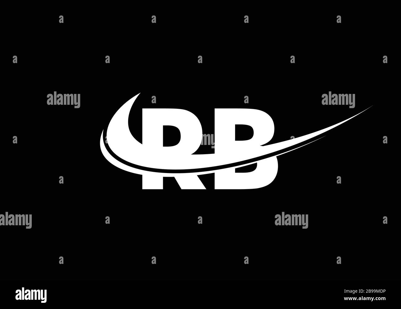 R B, RB Initial Letter Logo design vector template, Graphic Alphabet Symbol for Corporate ...
