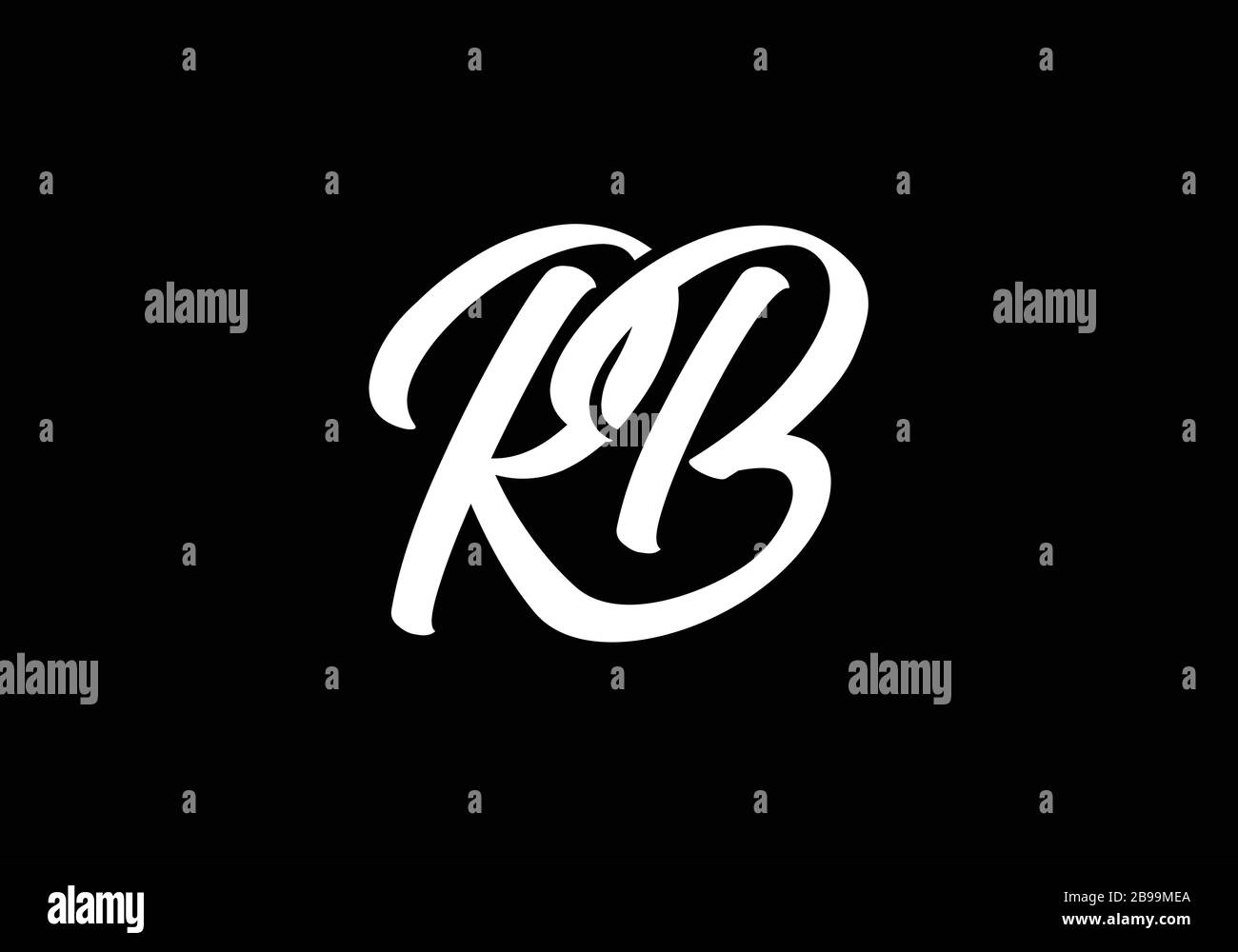 R B, RB Initial Letter Logo design vector template, Graphic Alphabet ...