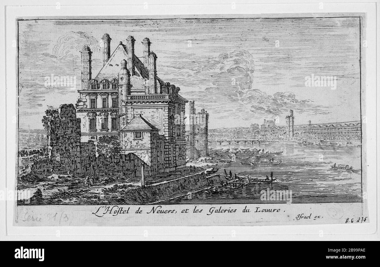 HOTEL DE NEVERS AND GALLERIES LOUVRE Israël Silvestre et Israël Henriet ...