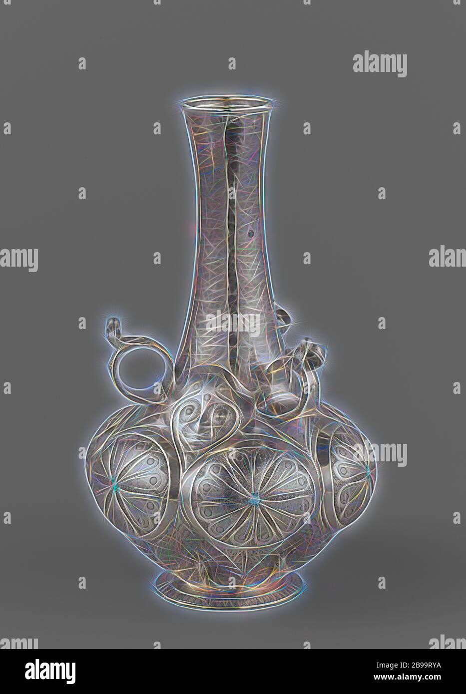 Vase, The low, rejuvenating foot of the round vase is adorned with an ...