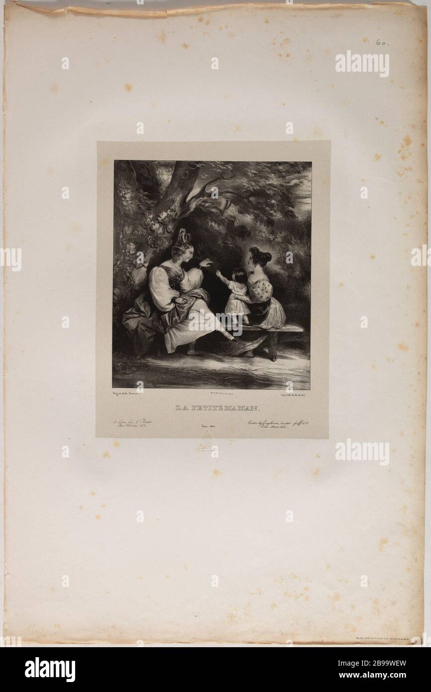 Twelve Subjects Lithographic 1830 The Small Mom Achille Devéria