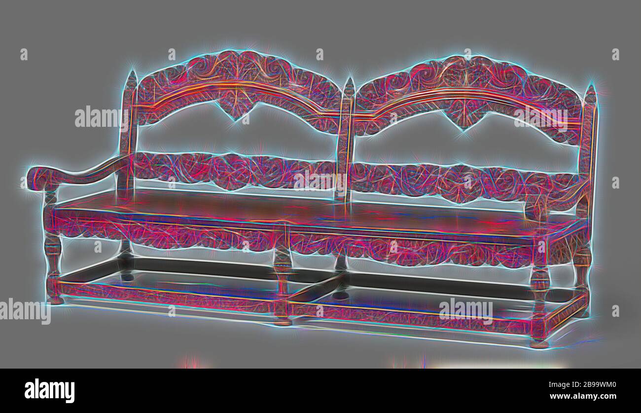 Satin wood slat, Satin wood slat. The six baluster legs are connected ...