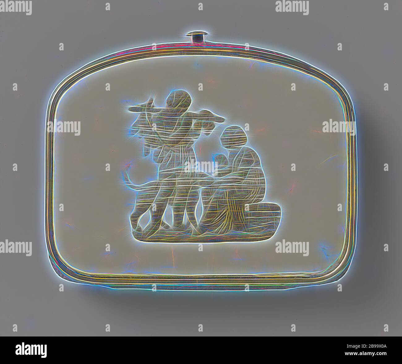 Wallet with ivory shields, with a photographic (?) Printing process on ...