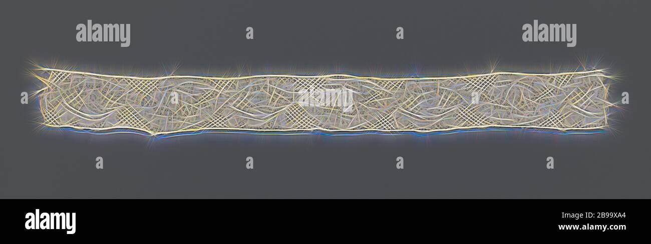 Bobbin lace insert with a wave line of rosette flowers, Natural Bobbin ...