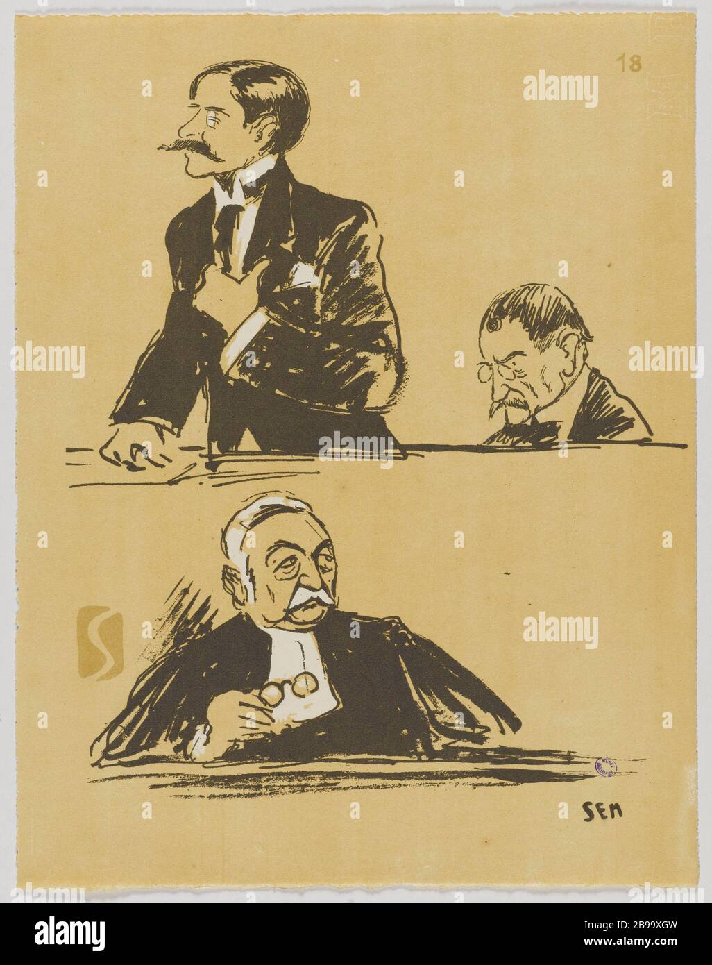 BOLO-PACHA Porchère AND MASTER ROOM A. (PL 18) Sem (1863-1934). "Bolo ...