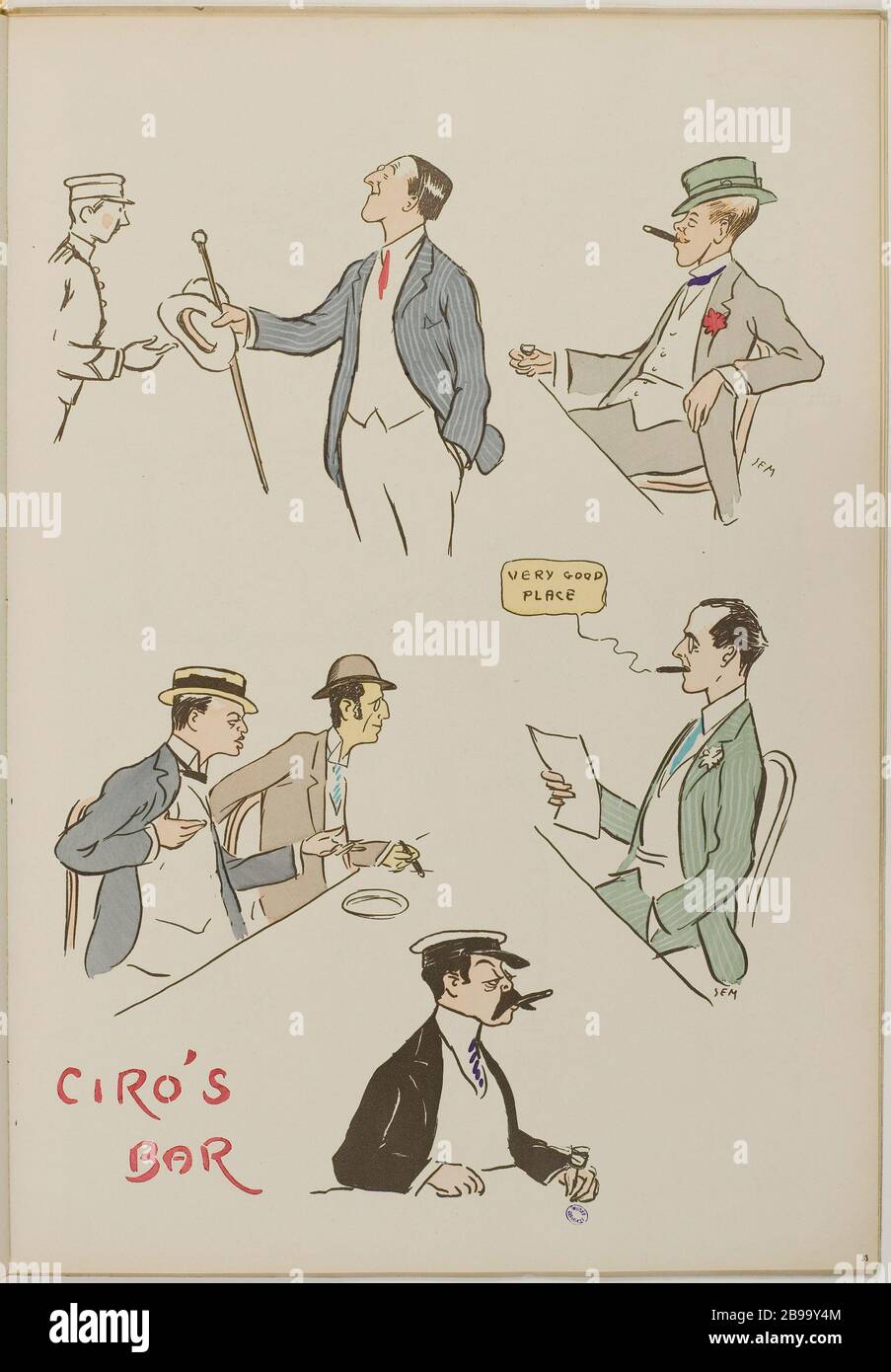 ALBUM HE THE SEA BLUE: CIRO'S BAR Sem (Georges Goursat, dit - 1863-1934 ...