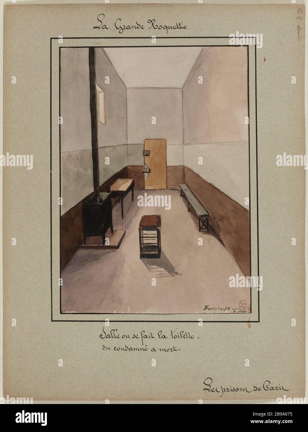 [The prisons of Paris] The Great Roquette; room where is the toilet of ...