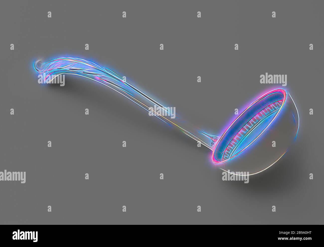 Soup spoon with green border and golden Greek band, Soup spoon of ...