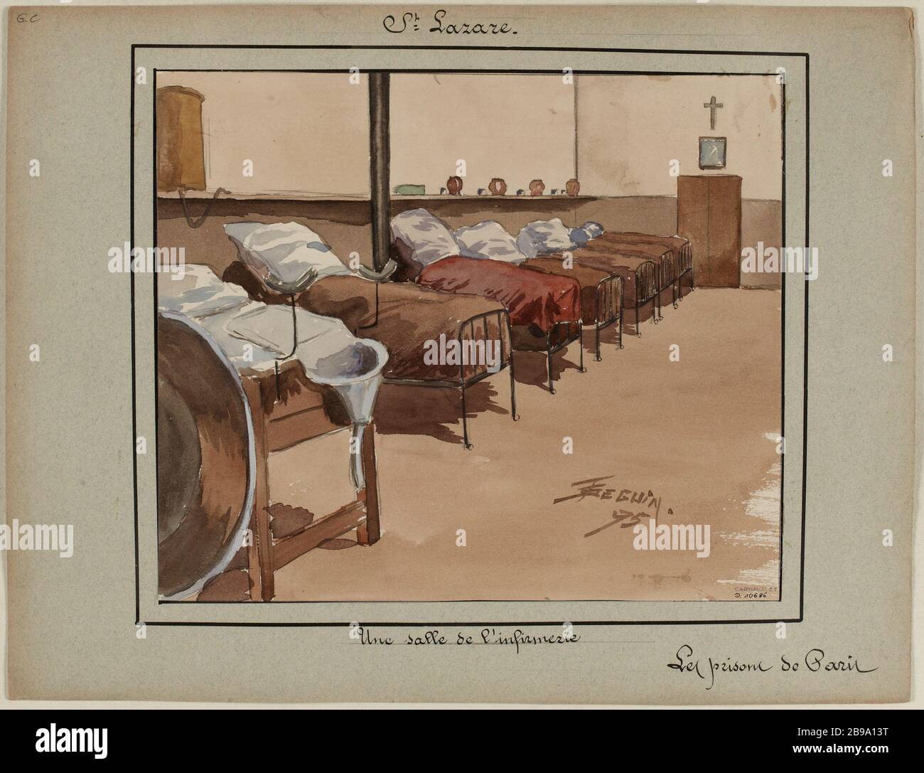 [The prisons of Paris] Prison Saint-Lazare; A room of the infirmary ...