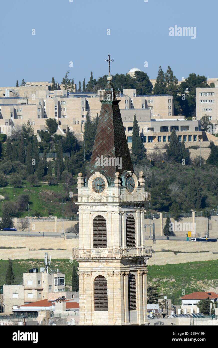 clock tower of the Monastery of Saint Saviour in the Old City of ...