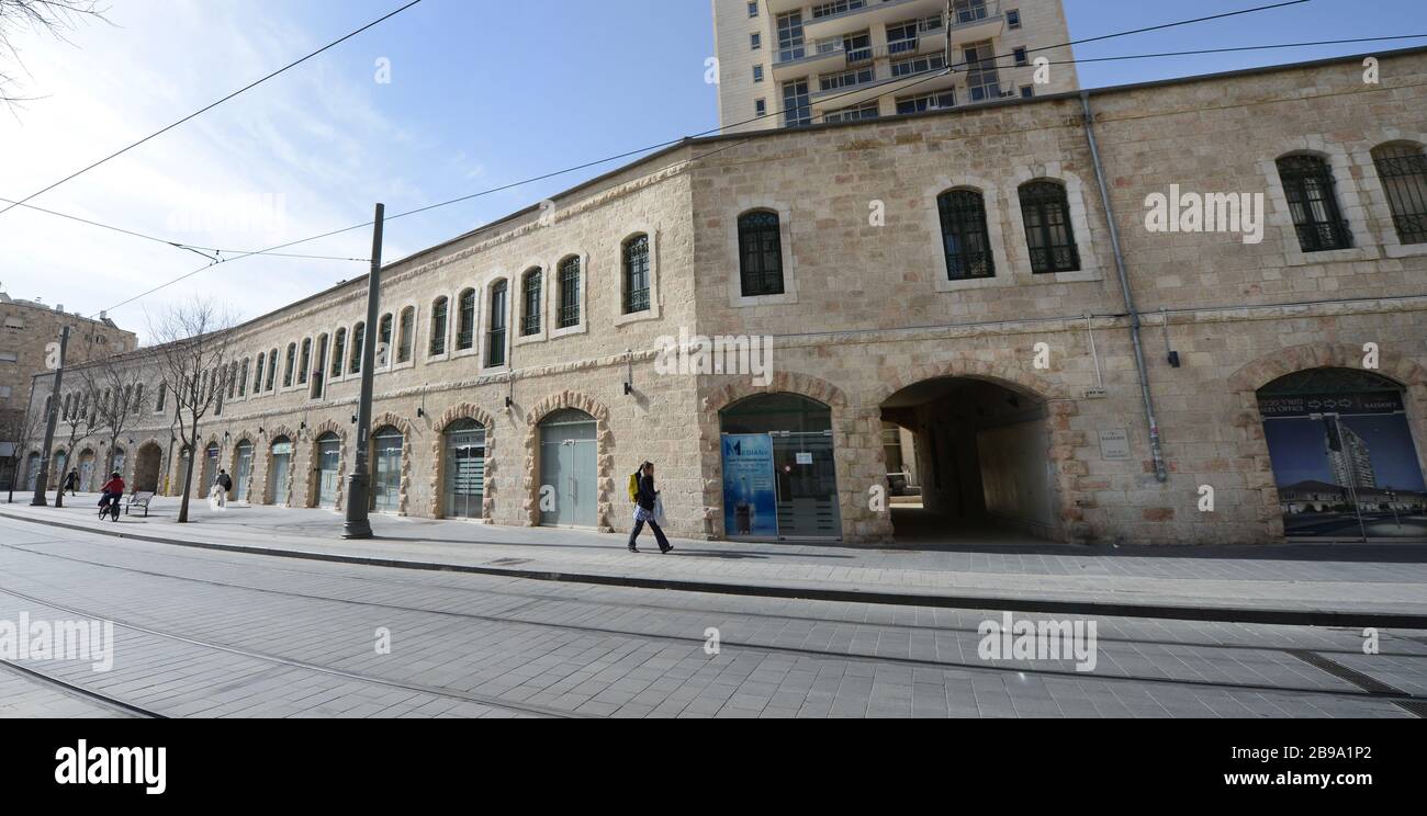 Beautiful old buildings along Jaffa street in Jerusalem Stock Photo - Alamy