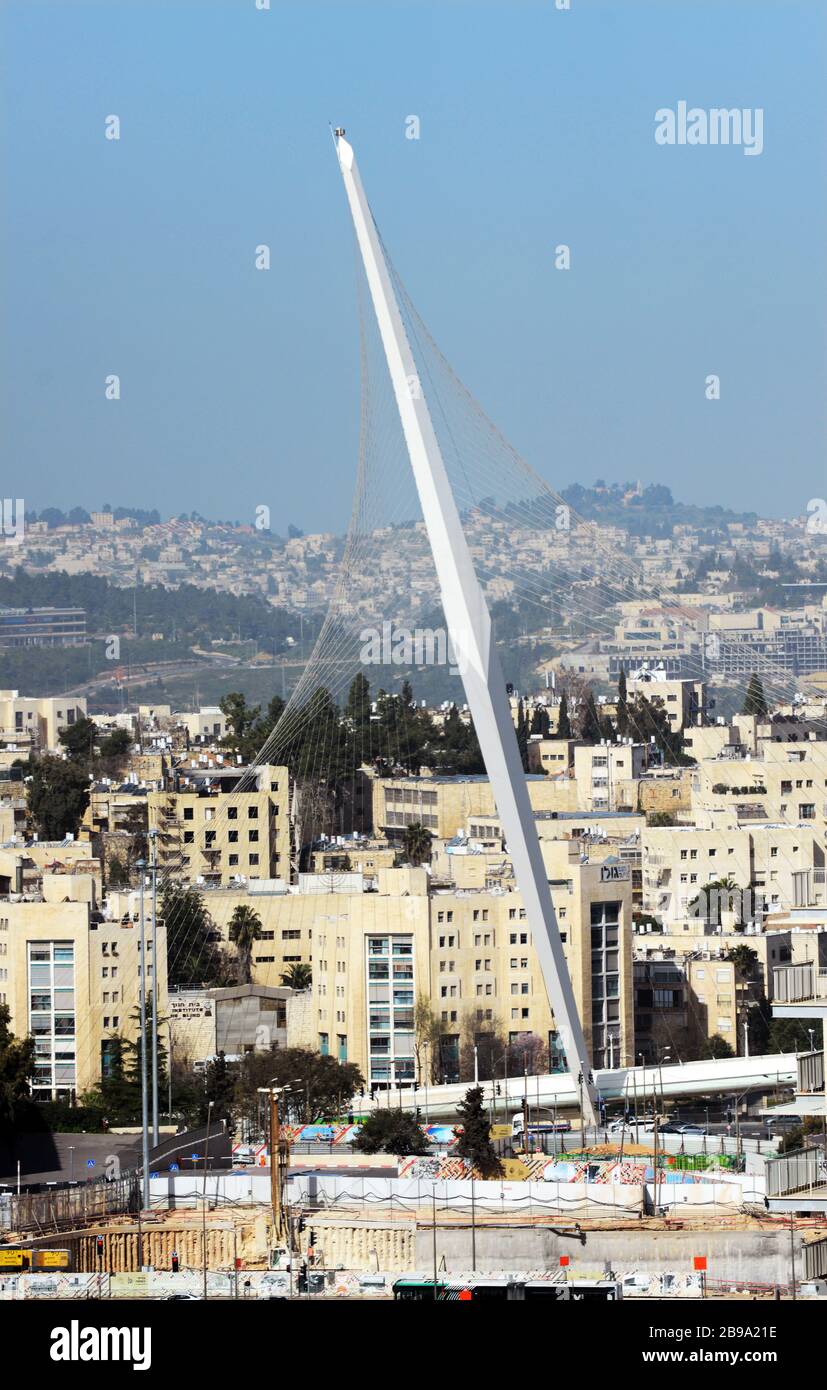 The Chords bridge in Jerusalem Stock Photo - Alamy