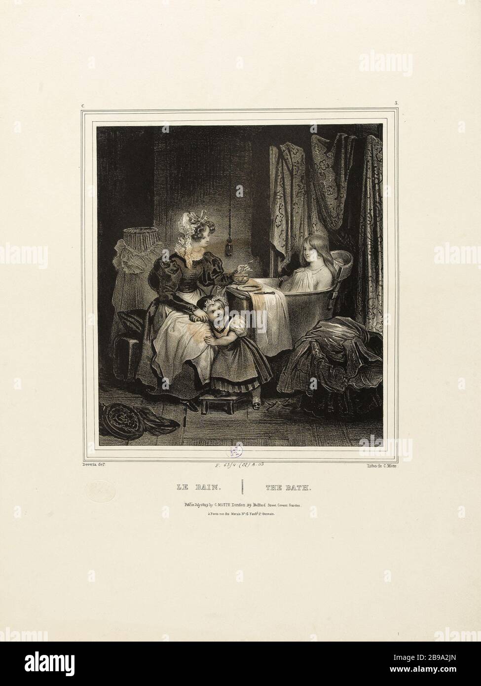 Lithographic Album Of Twelve Subjects The Bath Achille Devéria 1800