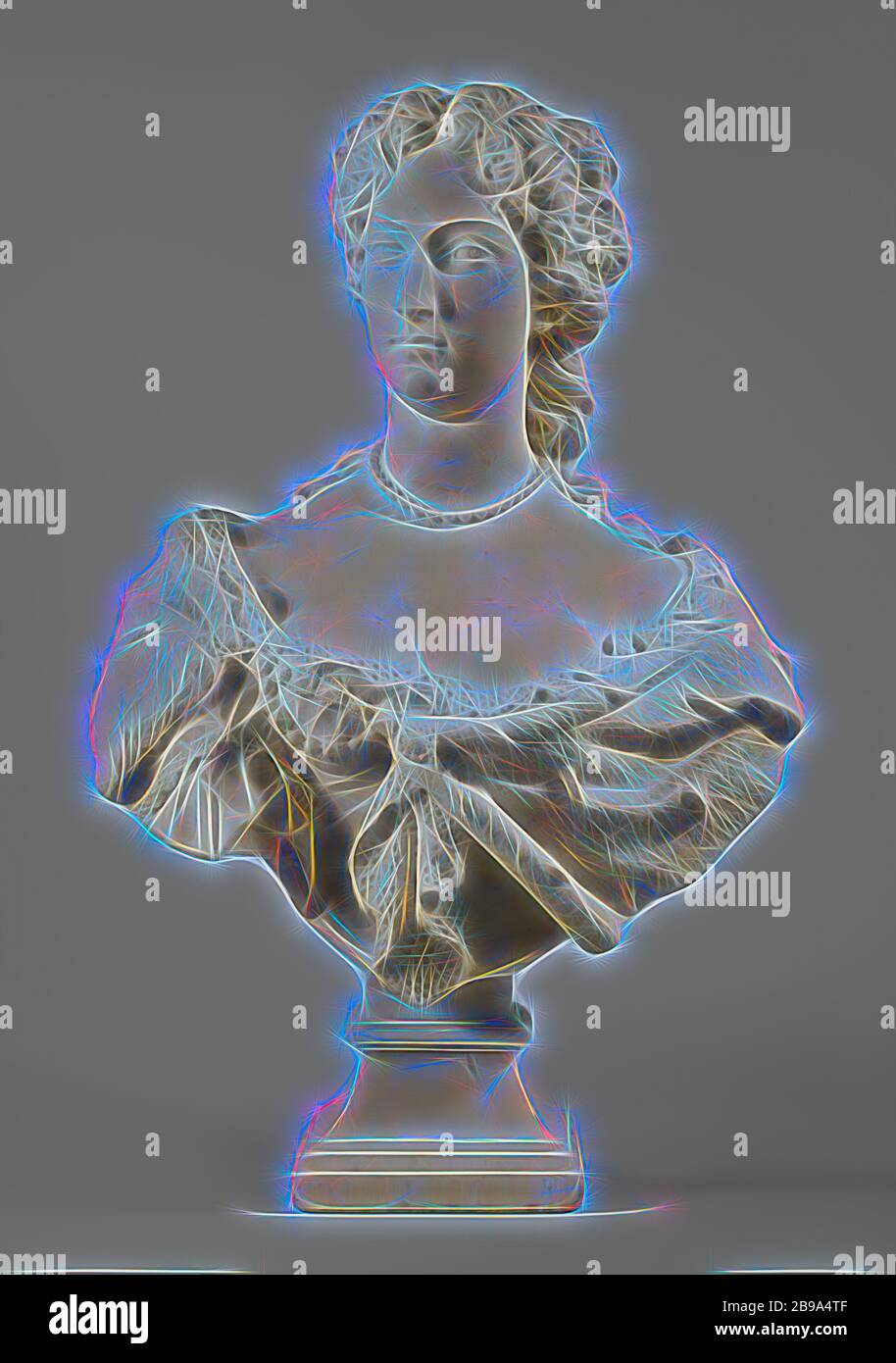 Portrait bust of Mary II Stuart, Queen of England (1662-1694), wife of ...