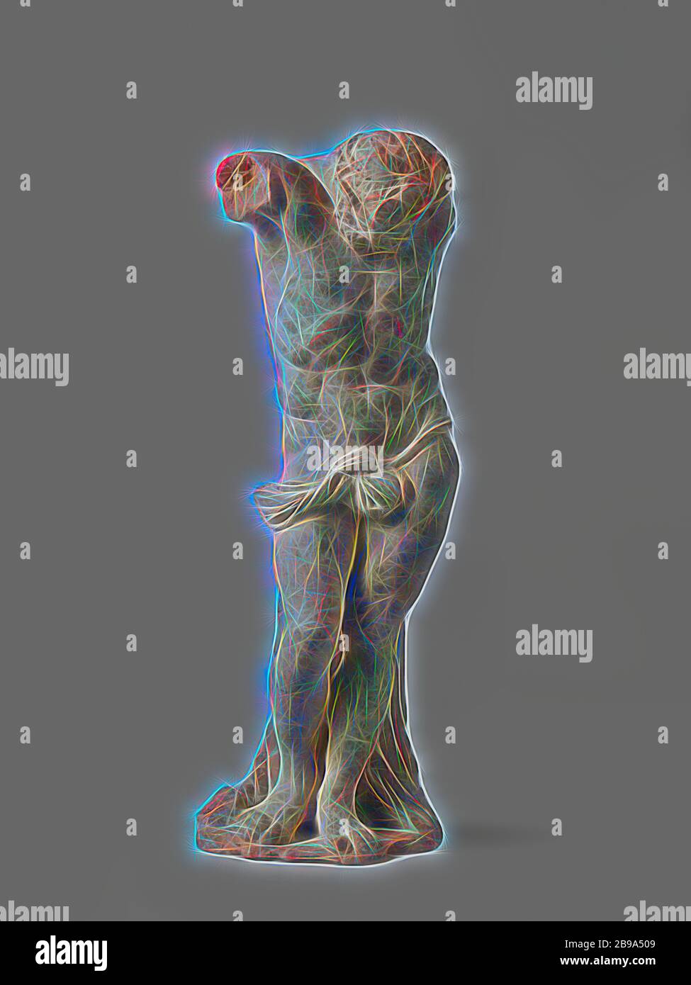 Atlas, Sketch of a male figure, standing with her arms spread (largely ...