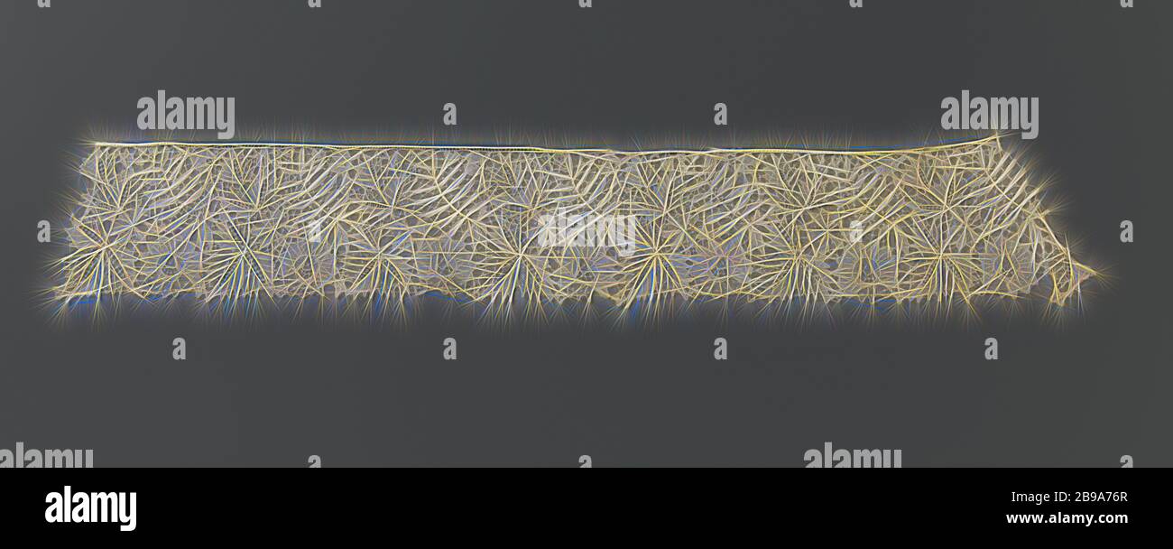 Strip of needle lace with incised leaves, Current pattern of incised ...