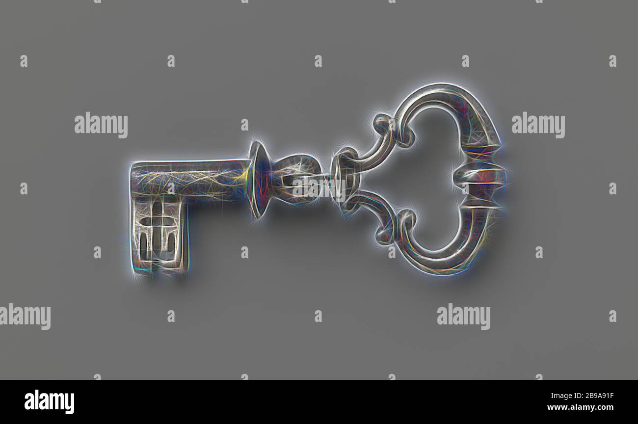 Pipe key whose shaft and handle are connected by a hinge. The handle ...