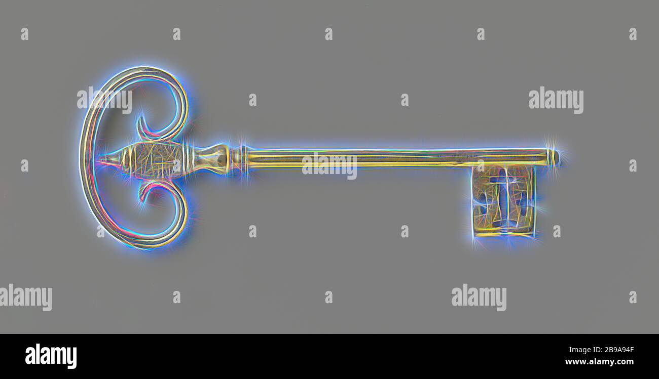 39 keys, so-called chamberlain key of gilt bronze with the crowned ...