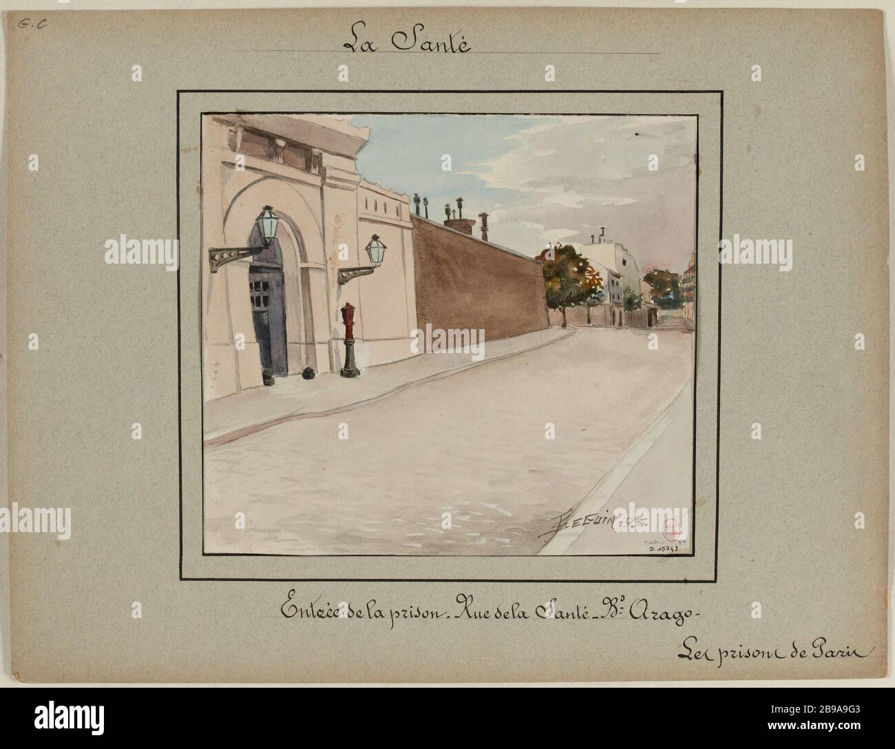 [The prisons of Paris] Prison Health; Entrance to the prison. Street ...