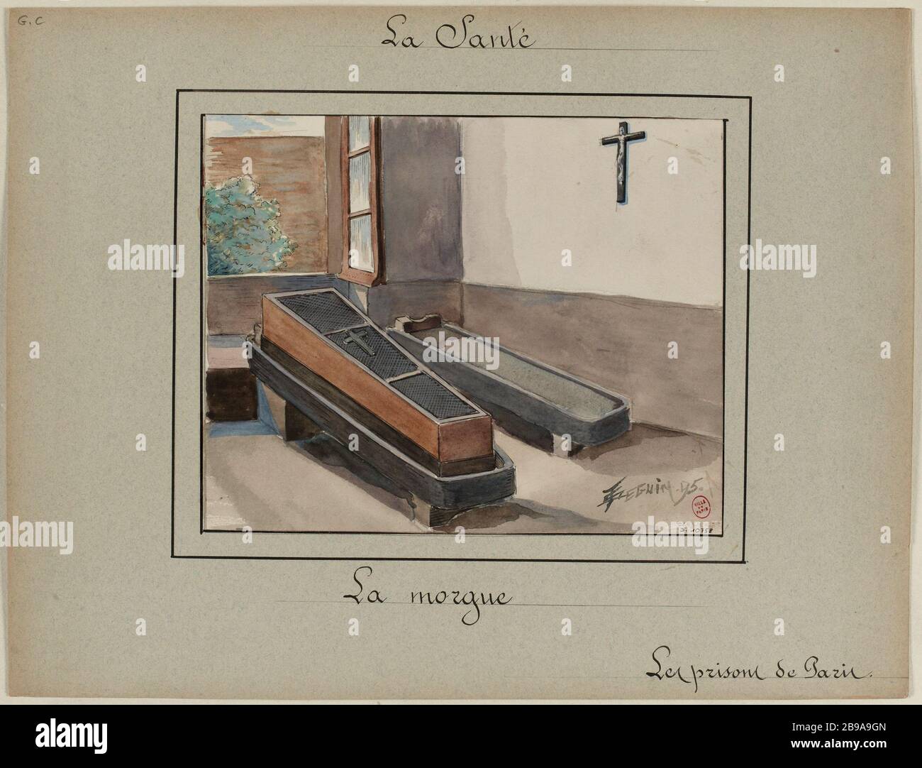 [The prisons of Paris] Prison Health; The morgue Stock Photo - Alamy