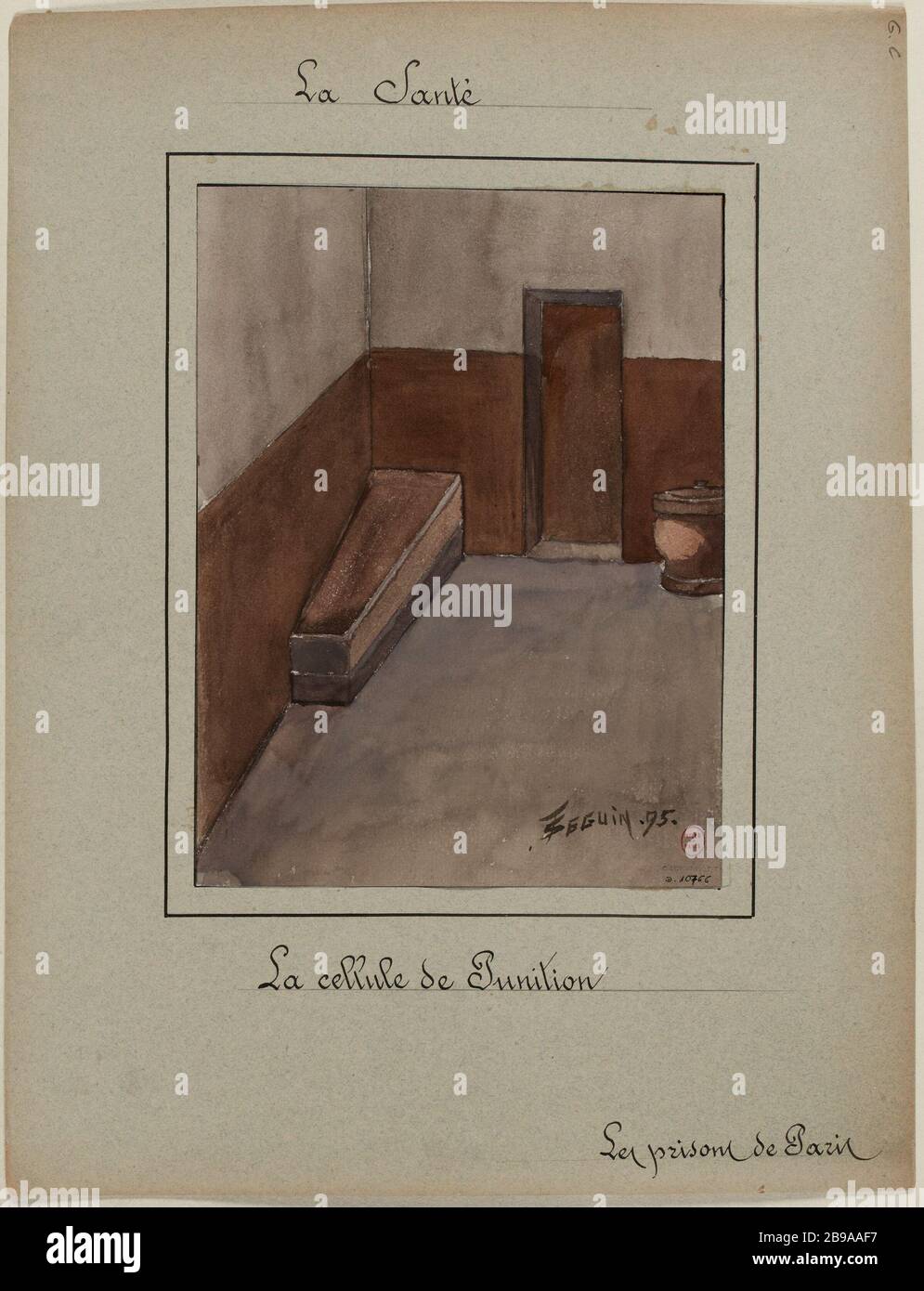 [The prisons of Paris] Prison Health; A punishment cell Stock Photo - Alamy