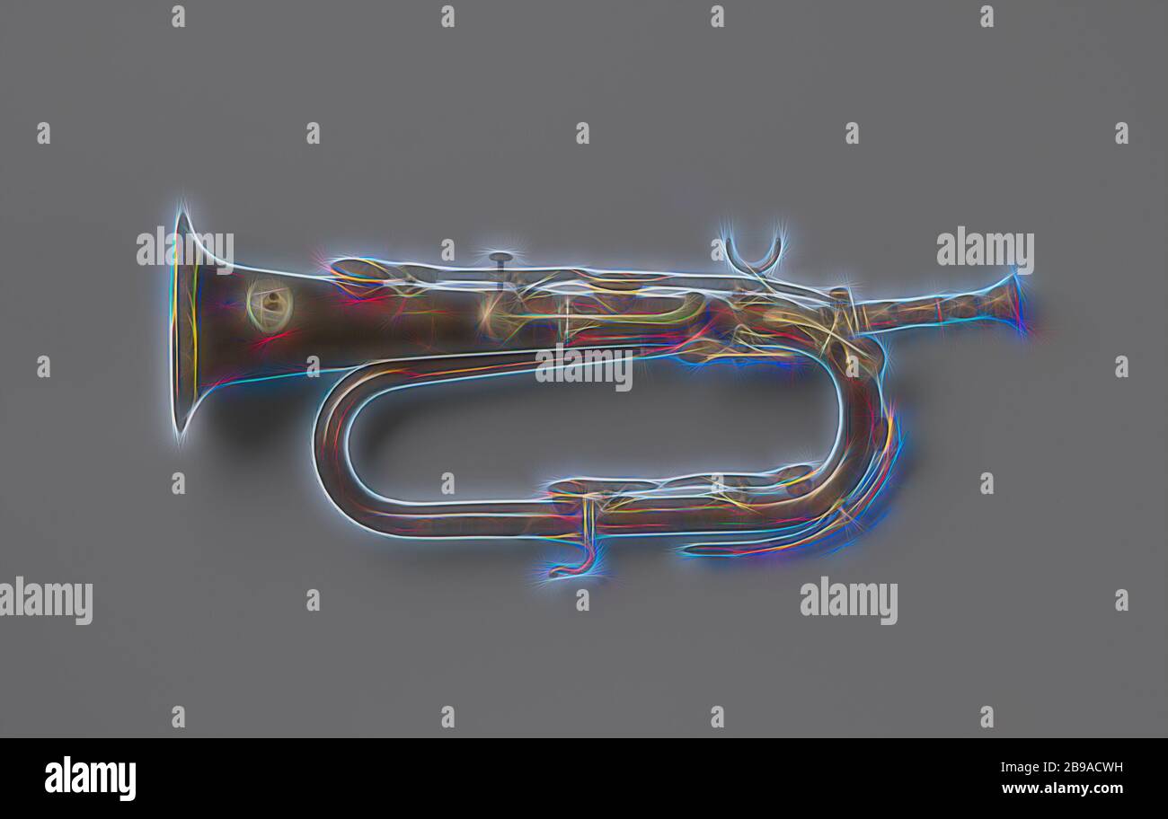 Keyed Bugle, Valve bracket in E-flat with eight valves, the lower of ...
