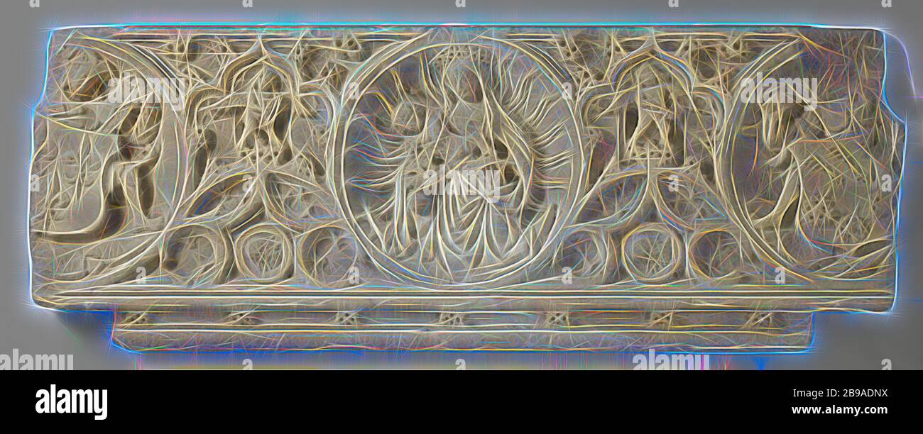 Frieze from a Mantelpiece with Three Medallions Containing the Virgin ...