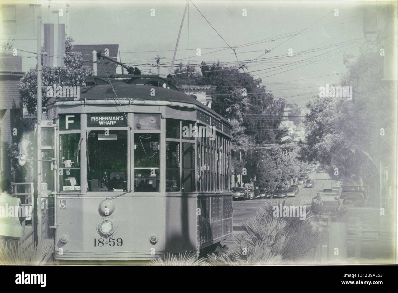 Vintage F line streetcar to Fisherman's Wharf in the Castro District ...