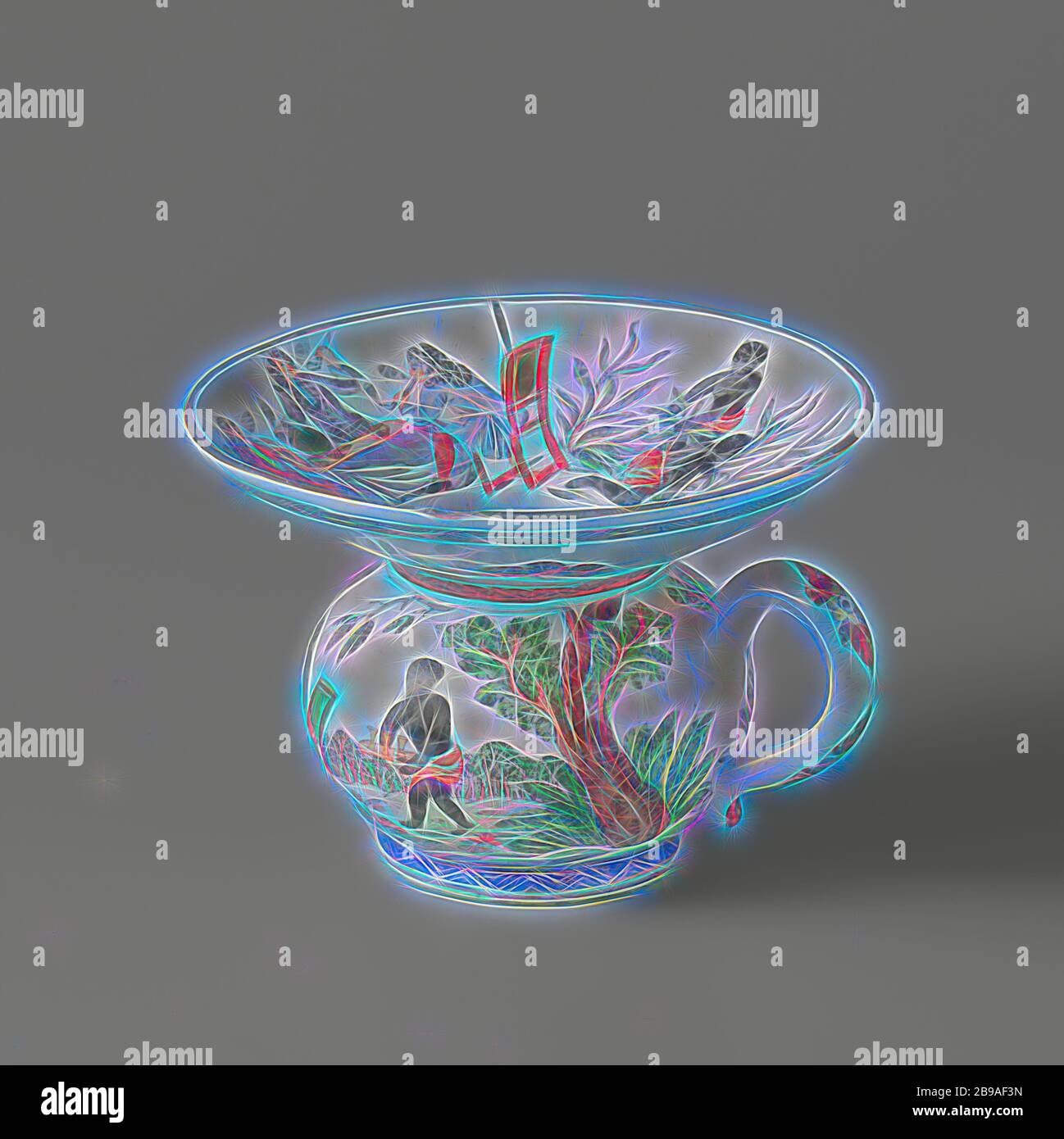 Two Spittoons Two spittoons Spittoon, painted with scenes from the ...