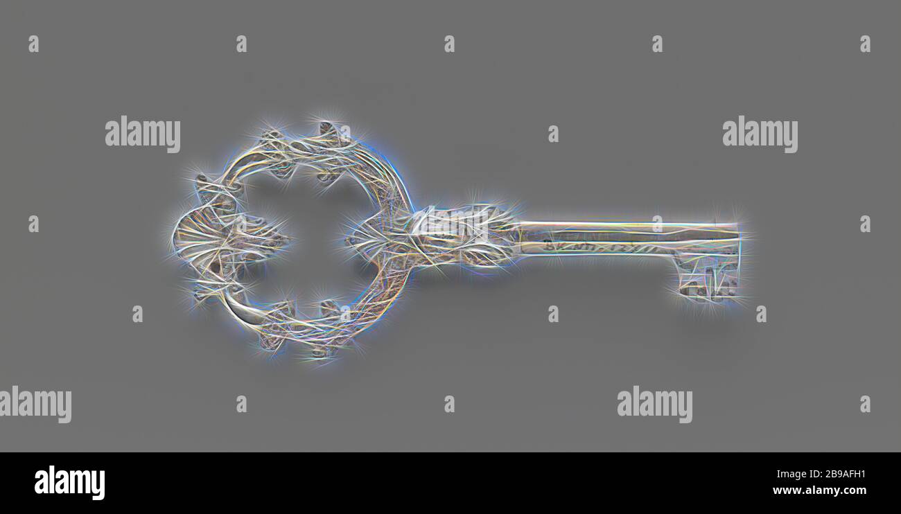 Key of a tabernacle, Key of a tabernacle door. Cast silver and hammered ...