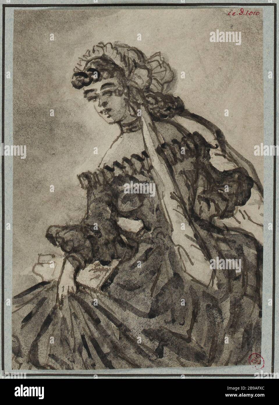 Study of a Woman to the waist, in the city dress Stock Photo - Alamy