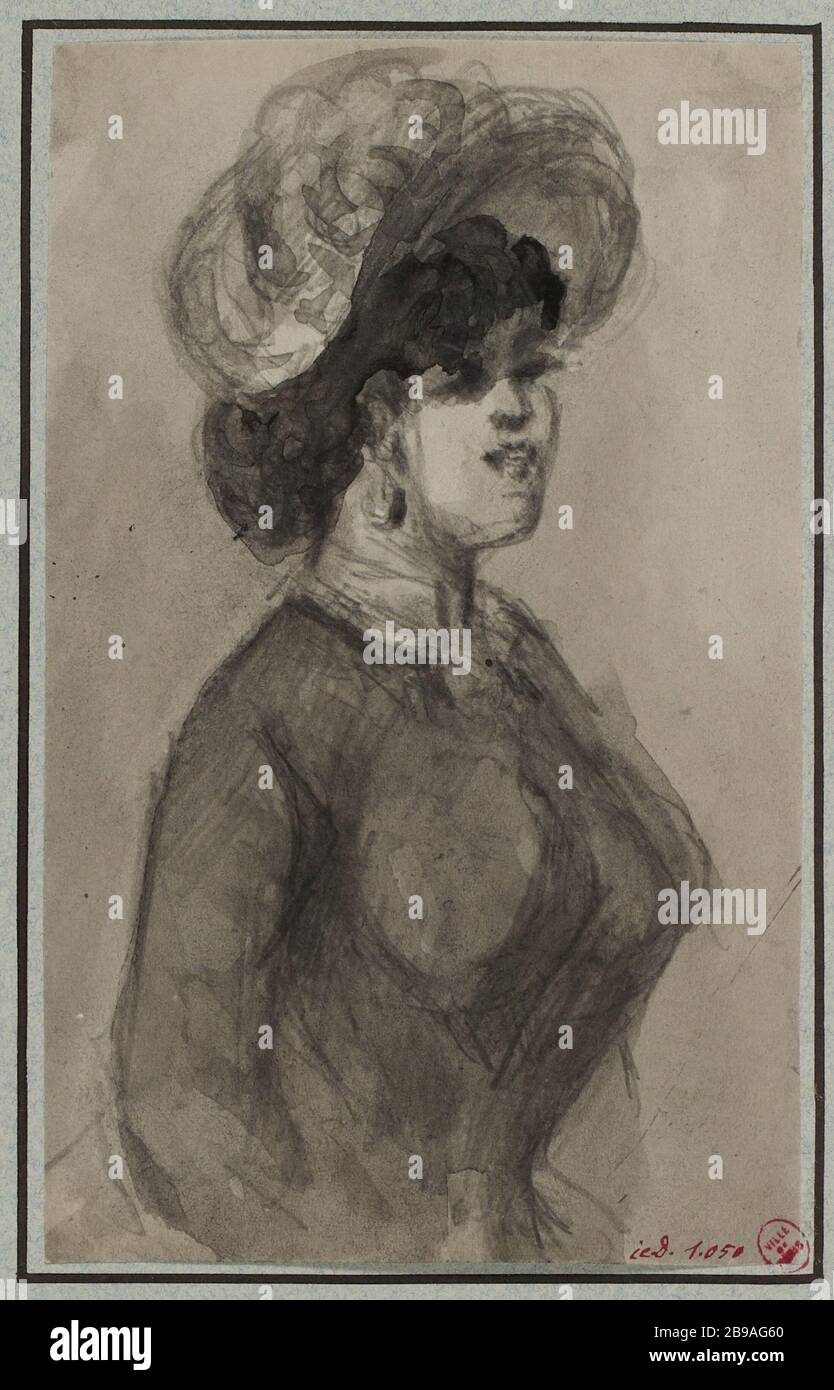 bust woman study, looking to the right Stock Photo - Alamy