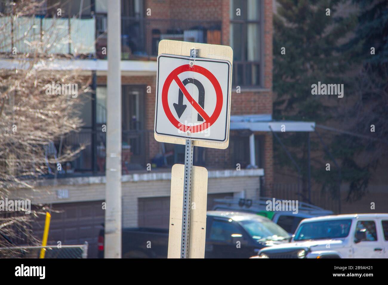 U turn not allowe hi-res stock photography and images - Alamy