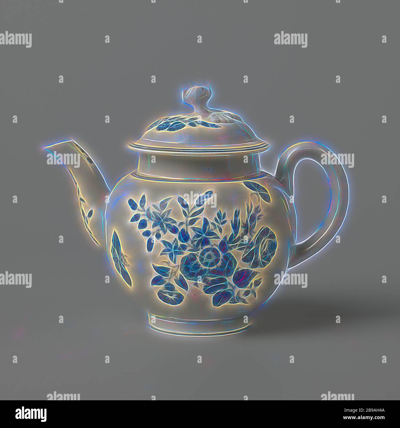 Drawing pot with painted flowers and insects, Drawing pot of porcelain ...