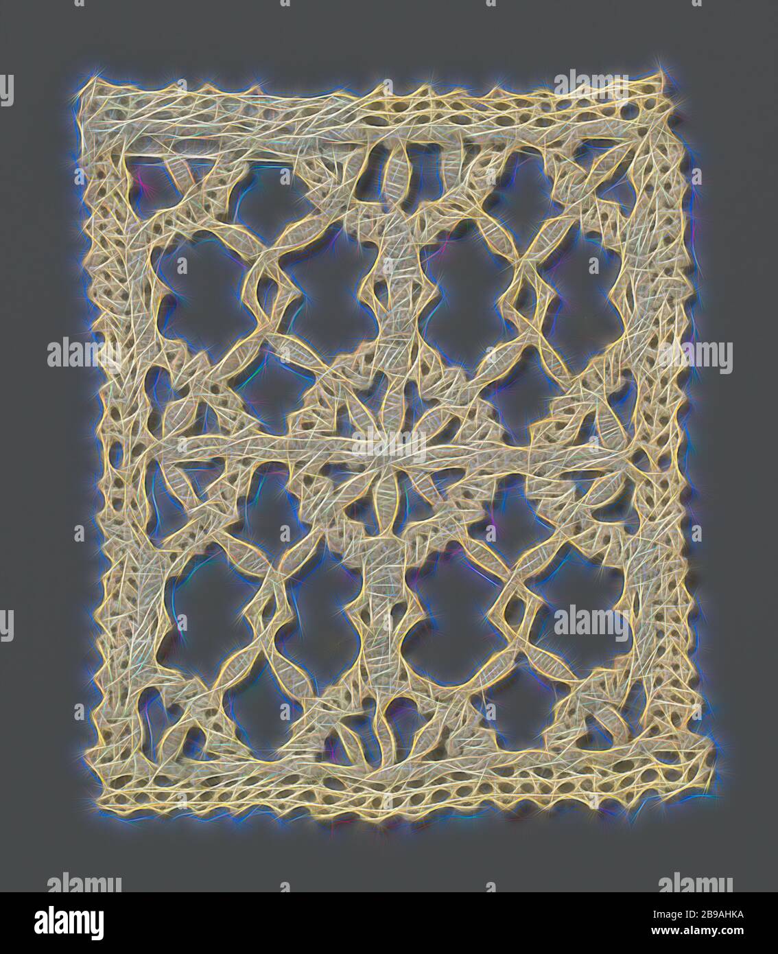 Dress from bobbin lace with one whole circle between four half and four ...