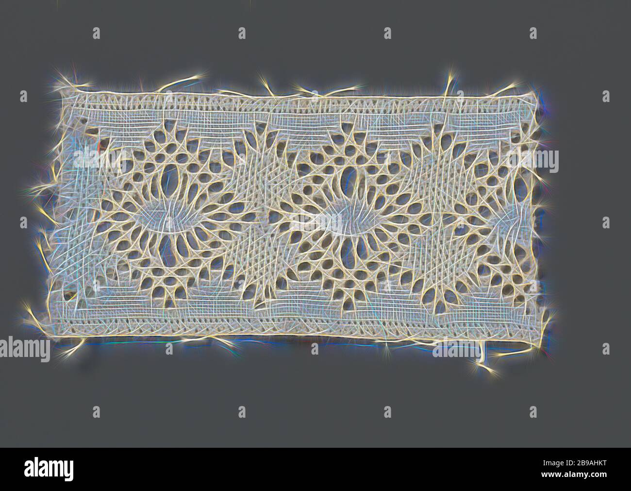 Bobbin lace insert with a diamond pattern, Natural Bobbin lace insert ...