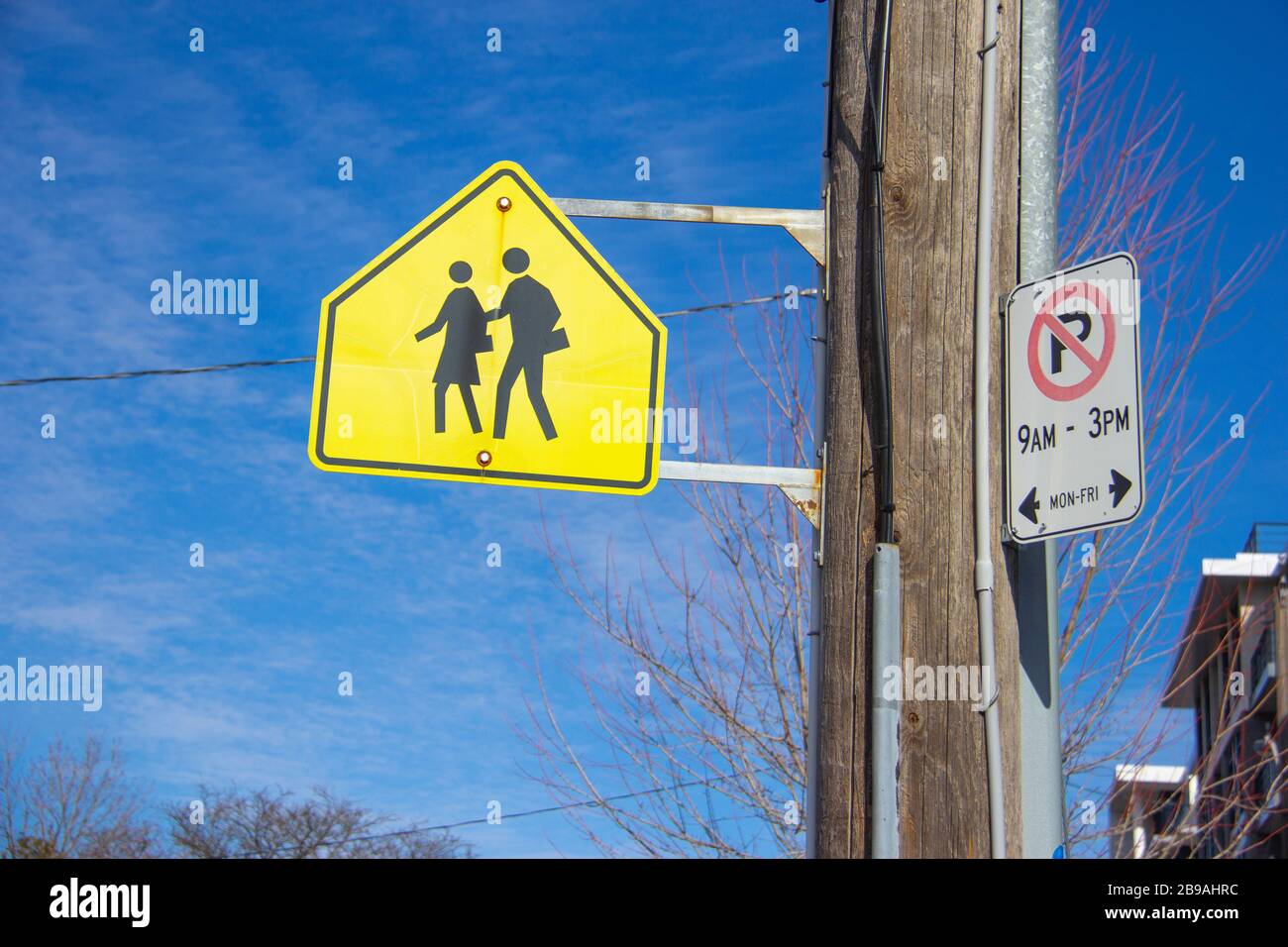 Caution school signs hi-res stock photography and images - Alamy