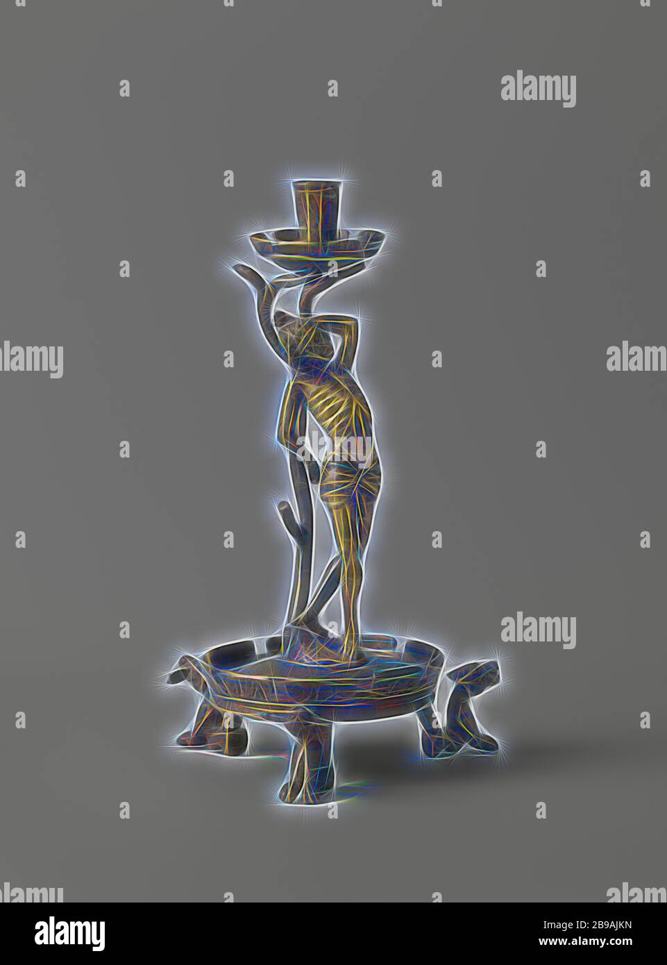 Candlestick with Saint Sebastian, The candlestick is composed of the ...