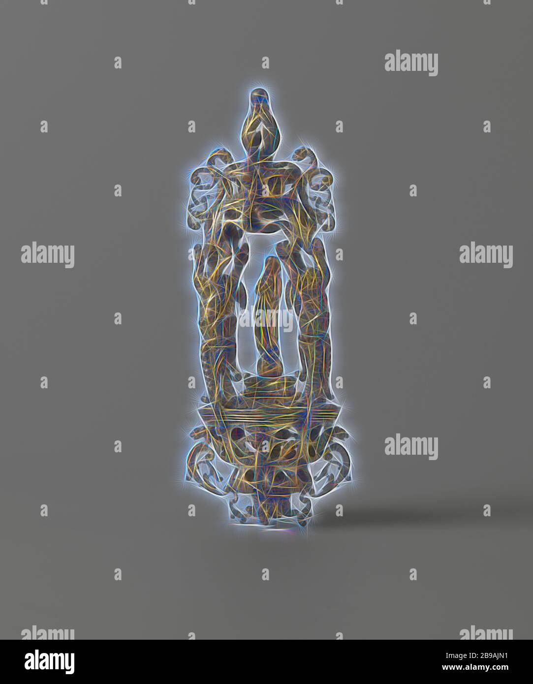 Ceremonial crowning with Mary on the globe, The richly decorated object ...