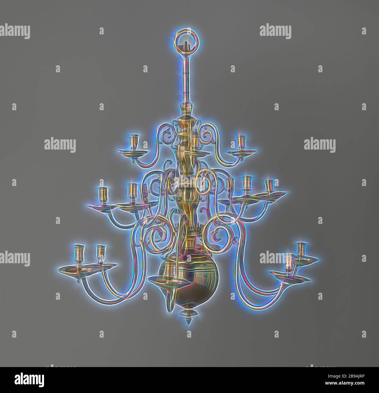 Candle crown of three heights with six arms each, The object consists ...