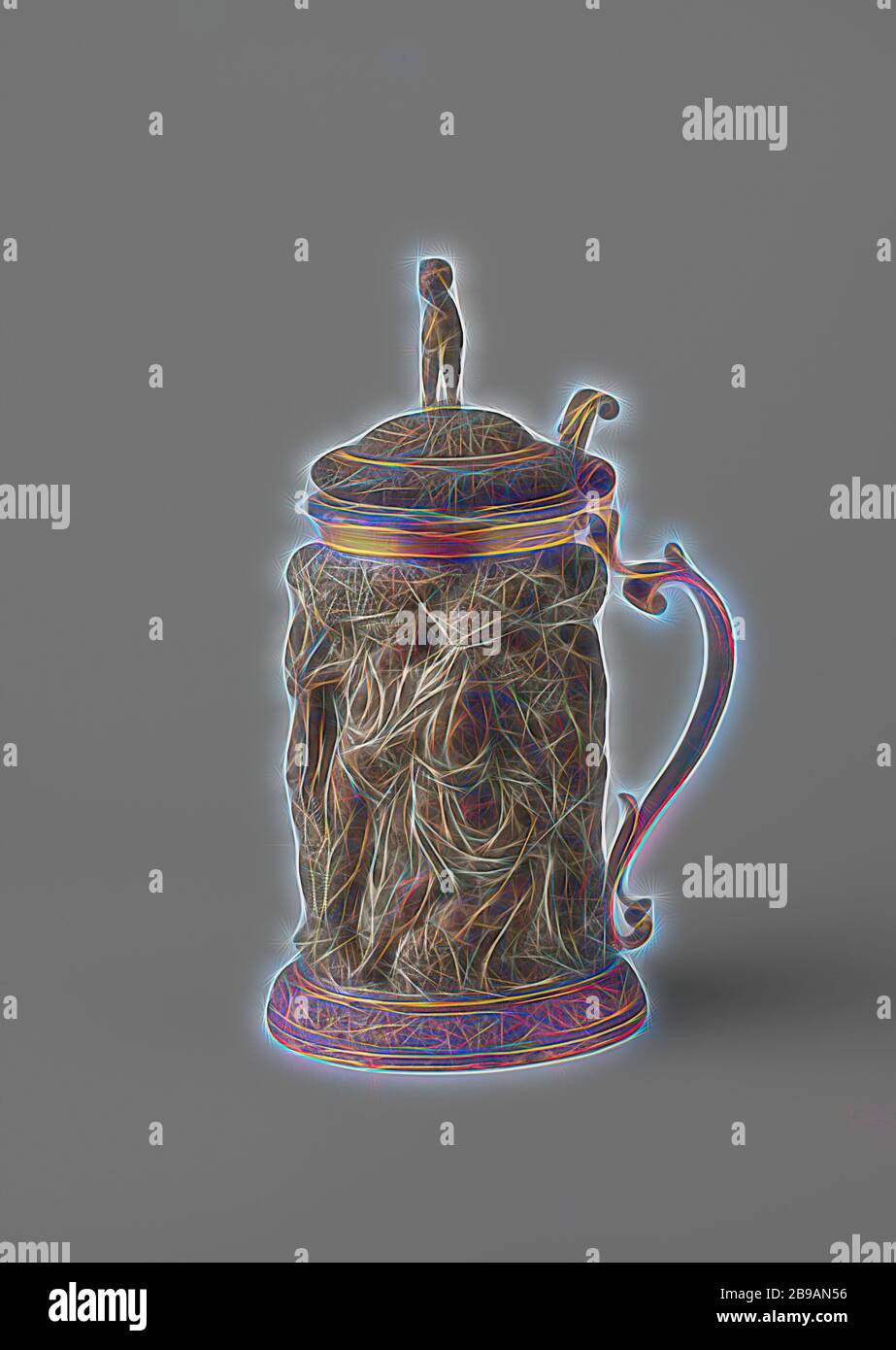 Galvanoplastic reproduction of a jug with the Triumph of Bacchus ...